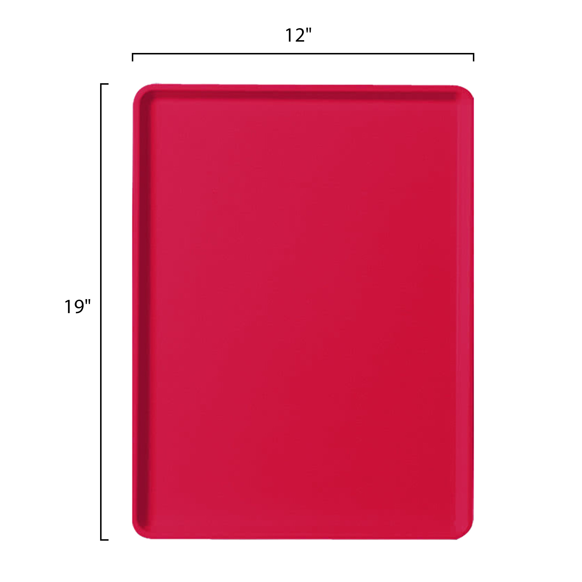 Cambro 1219D521 12" x 19" Red Dietary Tray - 12/Case