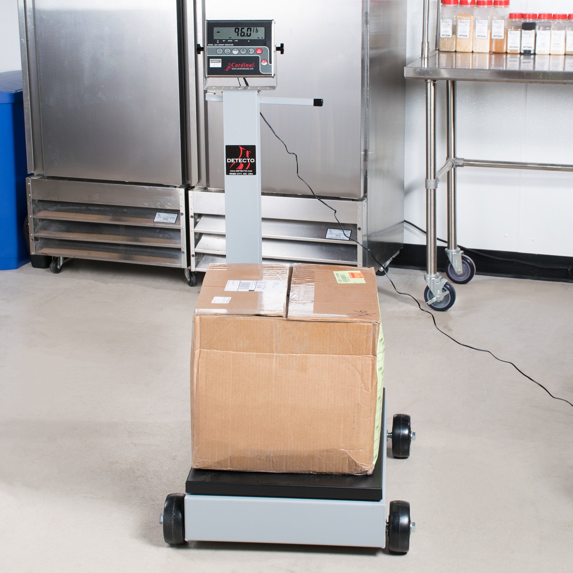 Cardinal Detecto 8852F-204 1000 lb. Portable Digital Floor Scale with ...