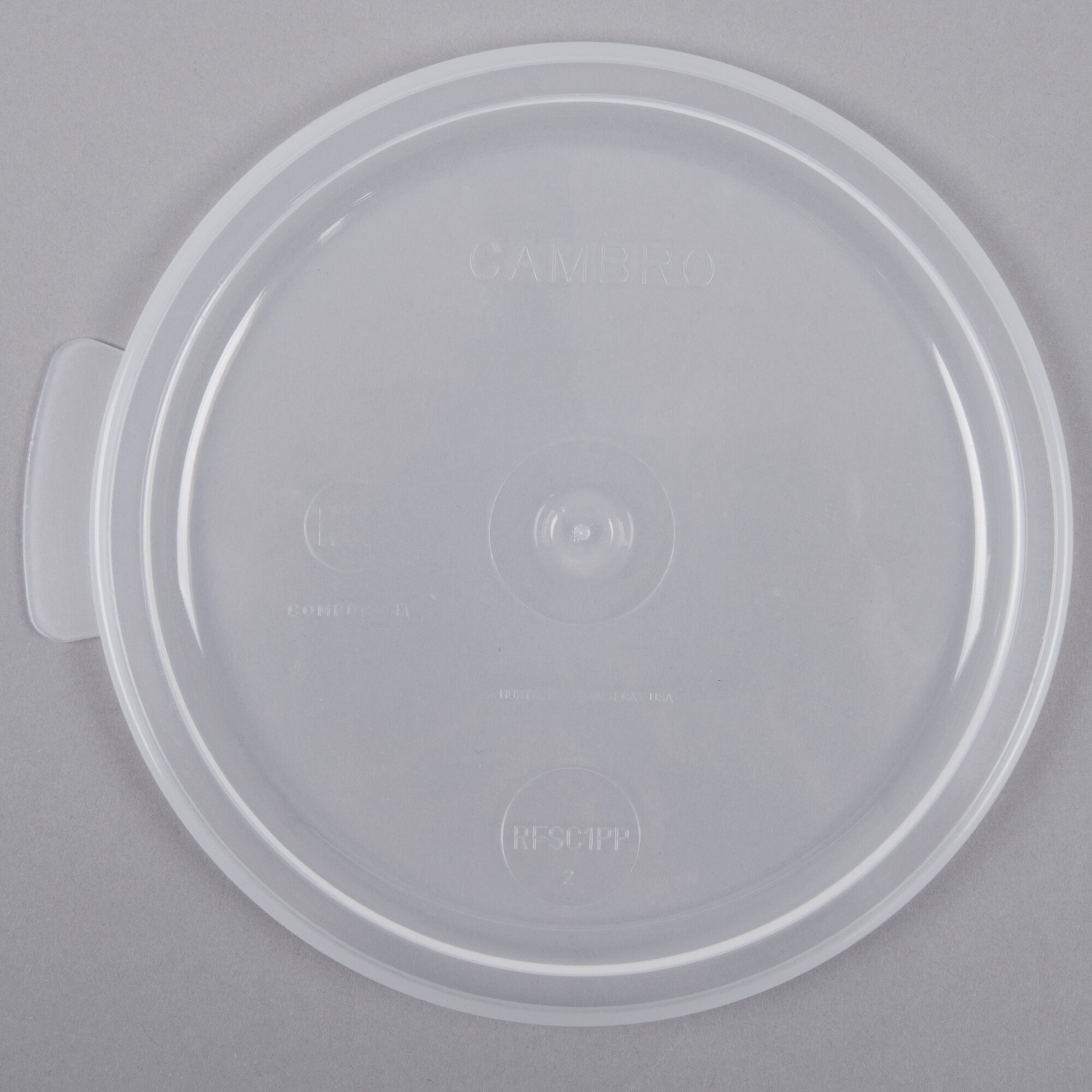 Cambro RFSC1PP190 Translucent Lid for Cambro Translucent 1 Qt. Round ...