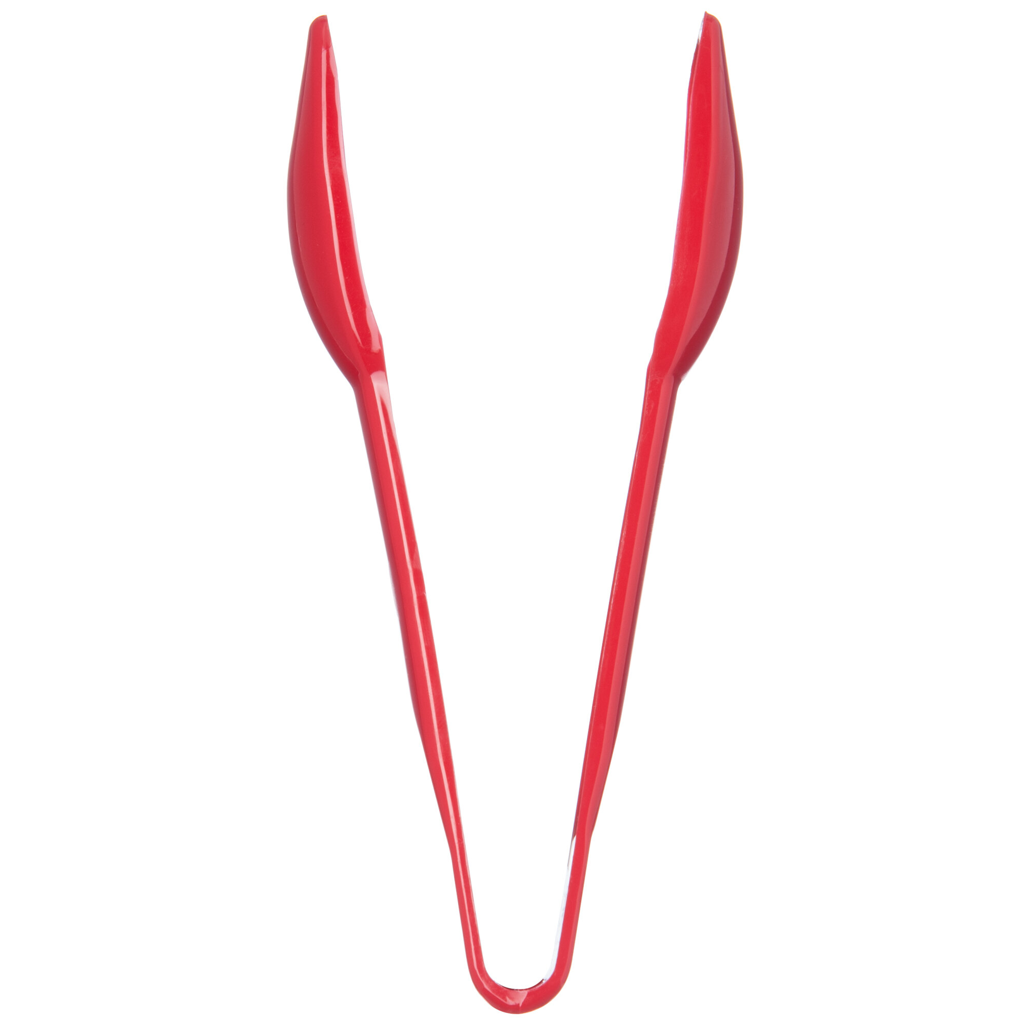 Carlisle 460605 Carly 6" Red Plastic Salad Tongs