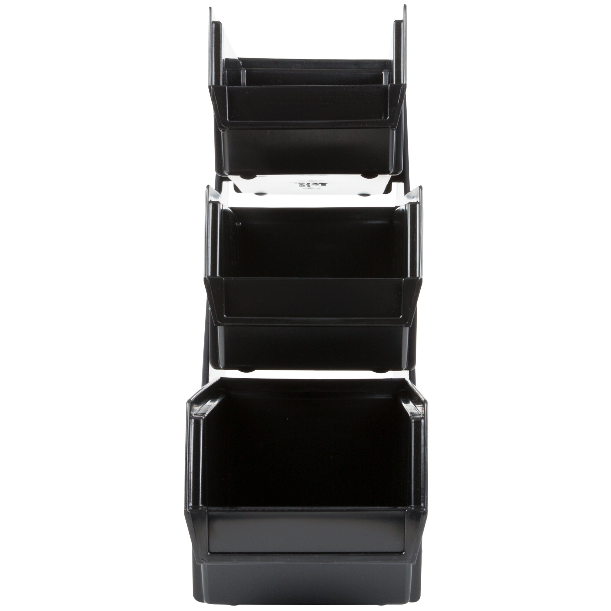 Vollrath 4843-06 Traex® Black Self-Serve Condiment Bin Stand Set with 3 ...