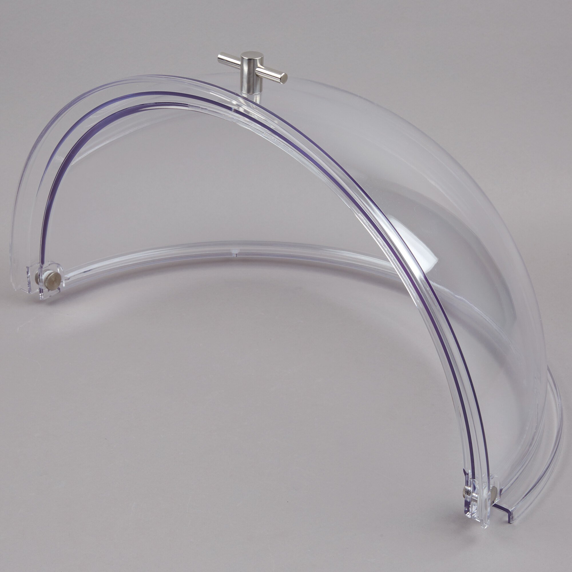 Tablecraft PC2 Round Polycarbonate Roll Top Lid - 19" x 10"