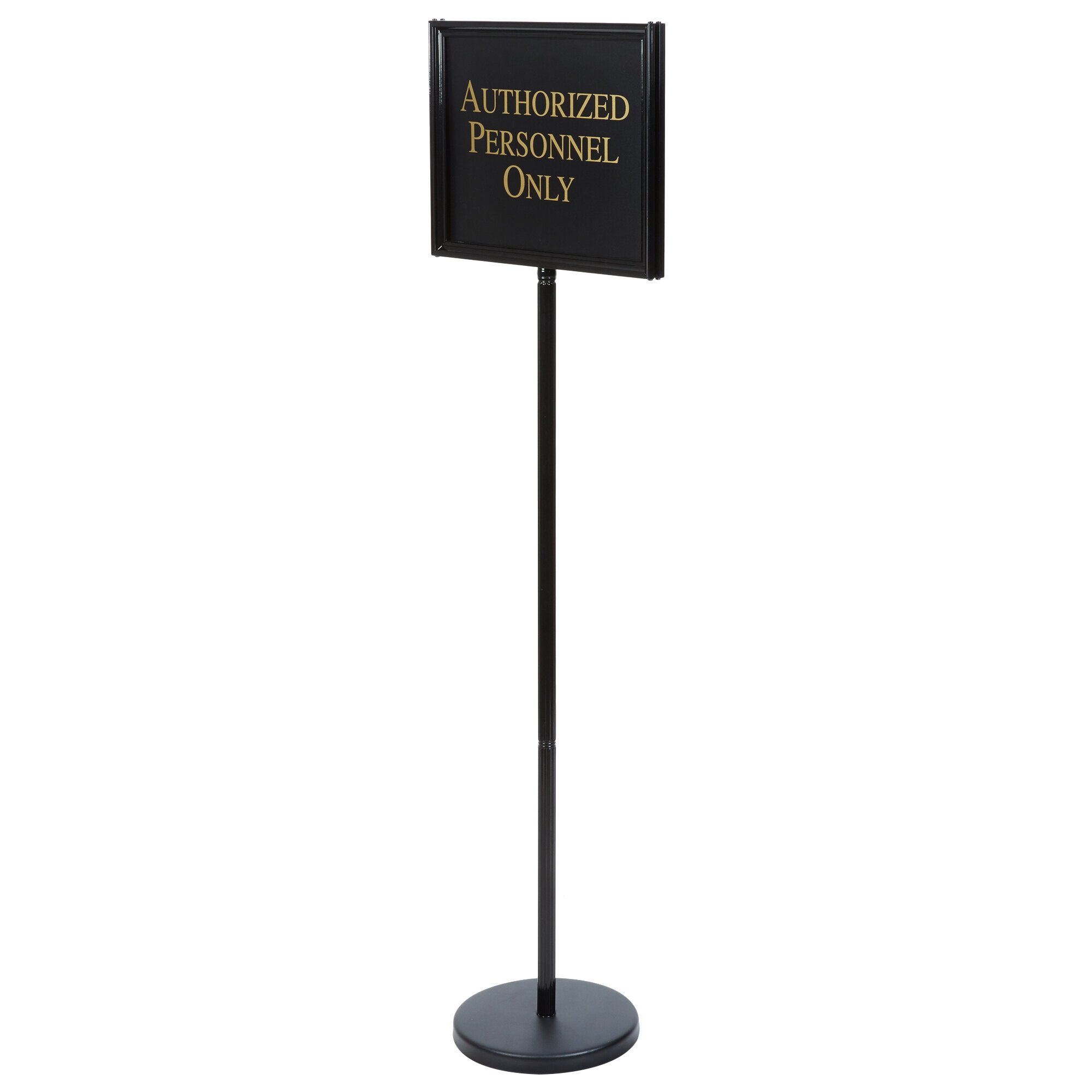 Aarco TY2BK Black Aluminum 54" Changeable Hostess / Teller Sign with 12 ...