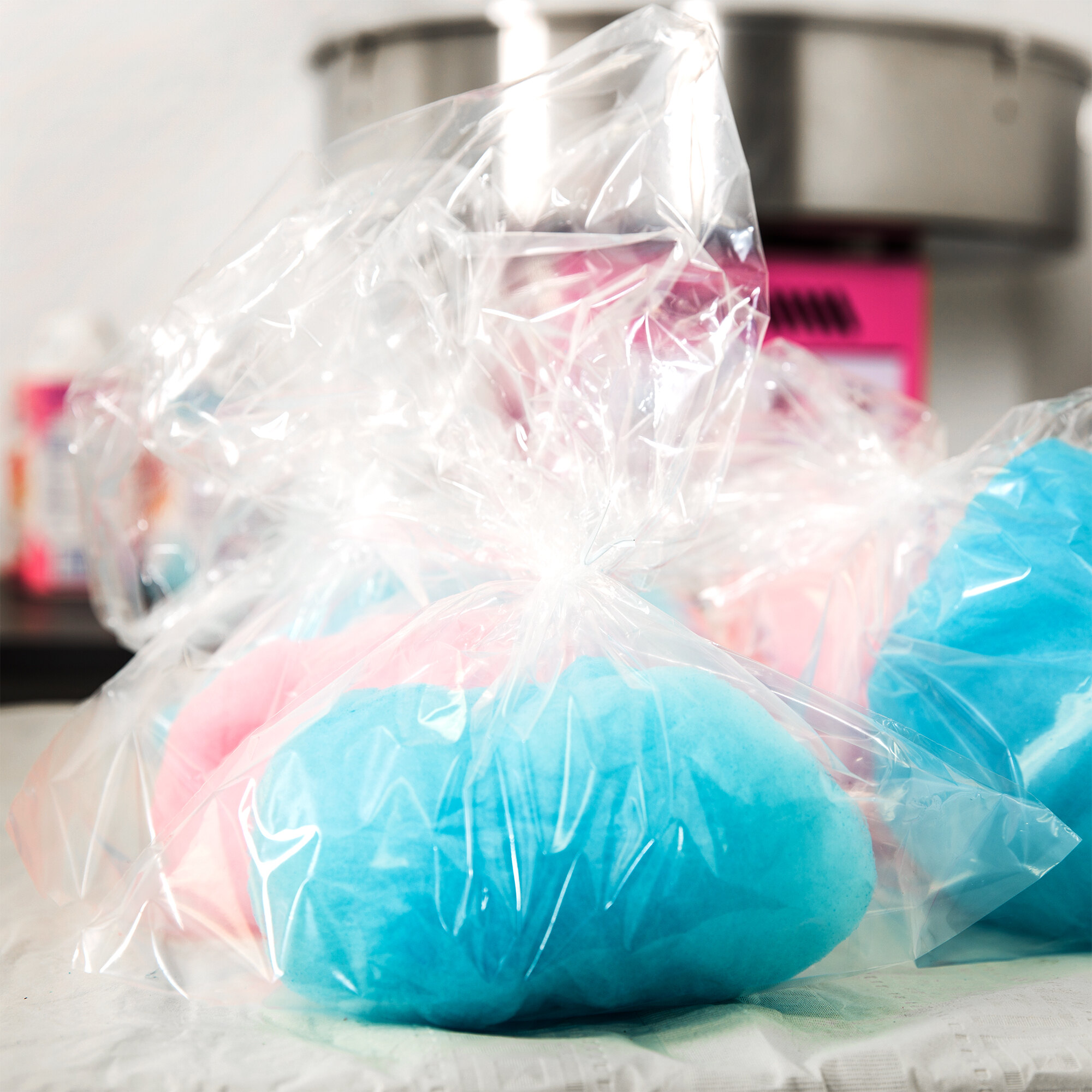 Blue Raspberry Cotton Candy Sugar - 1/2 Gallon Carton
