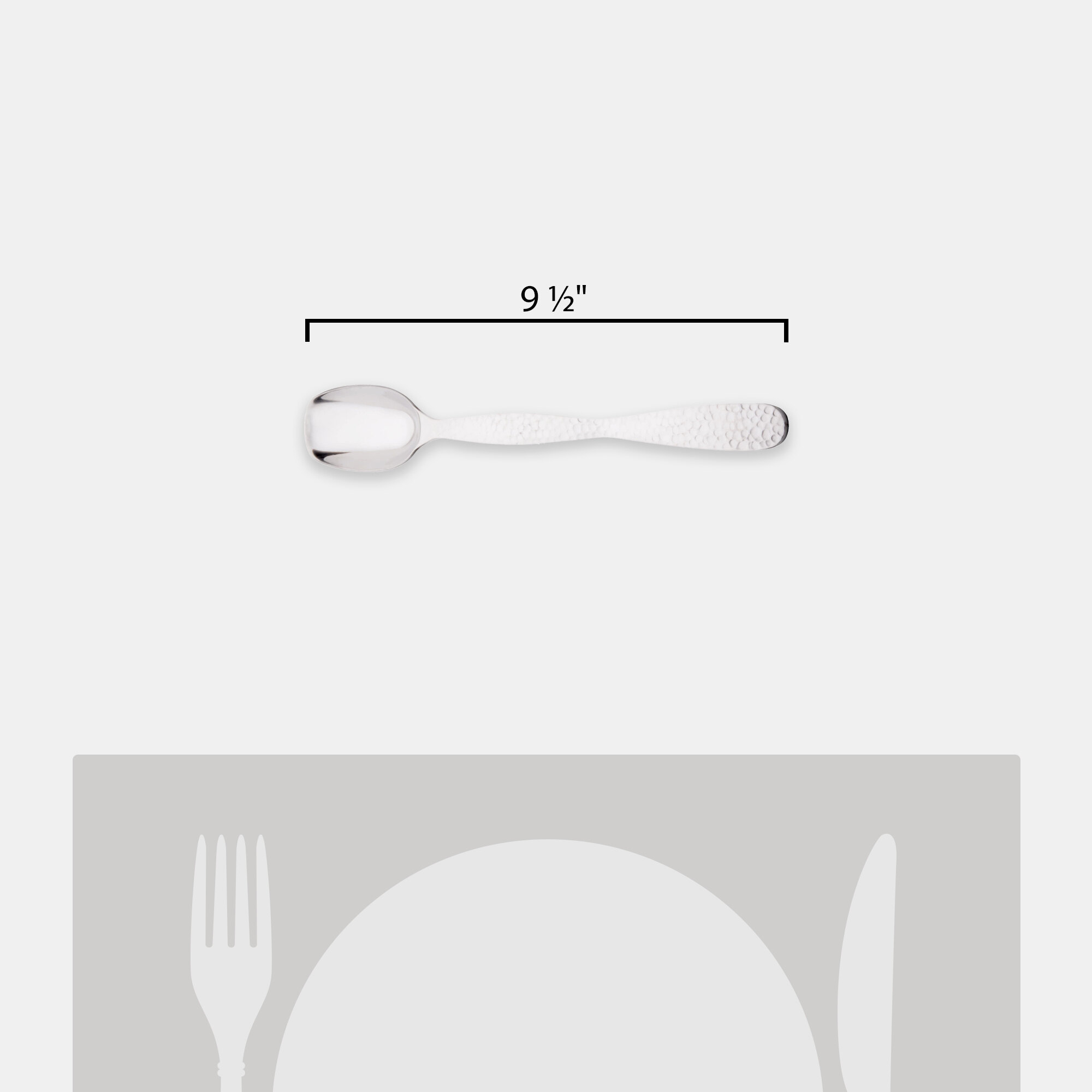 American Metalcraft HM9SPN 9 1/2" Hammered Stainless Steel Spoon