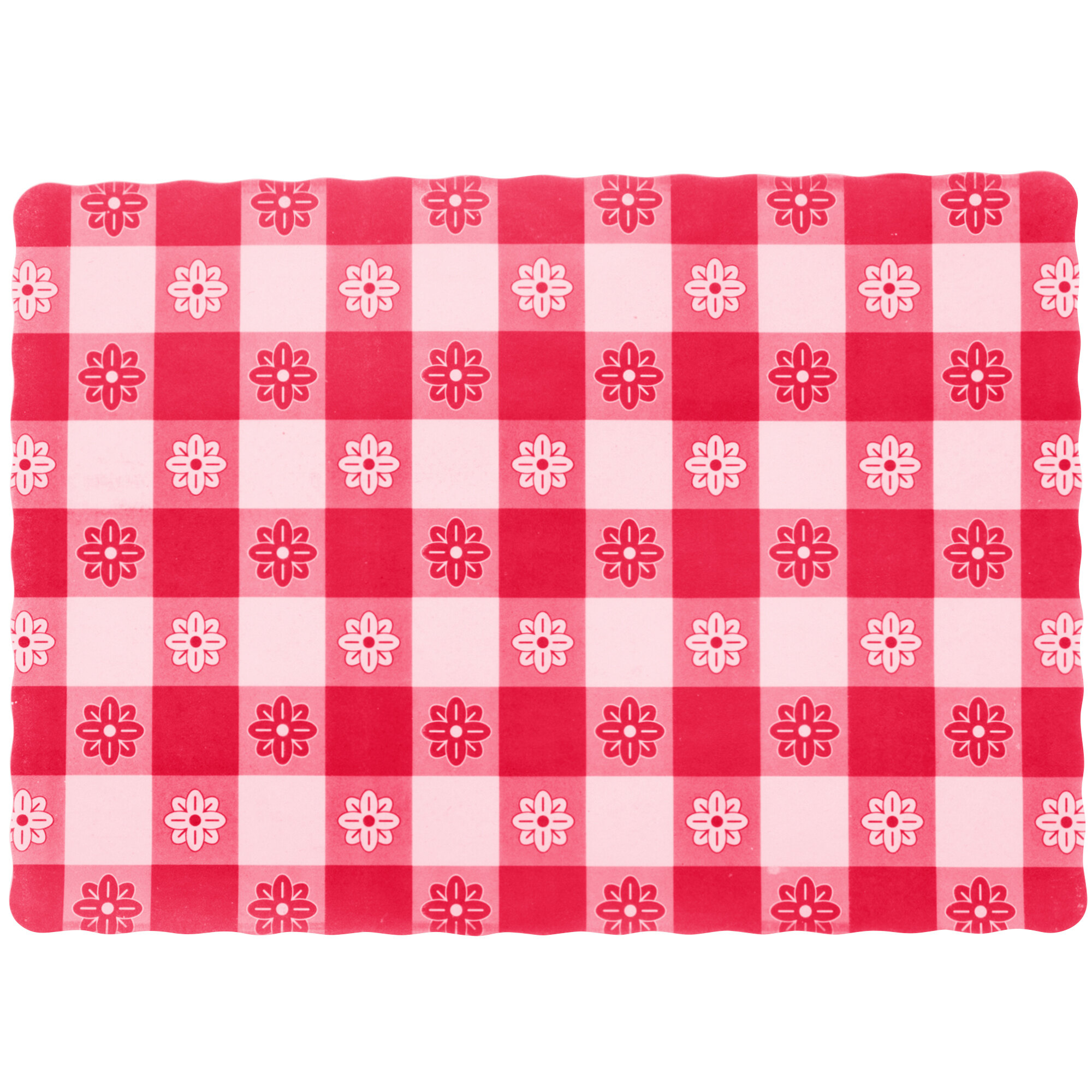 Choice 10" x 14" Red Gingham Colored Paper Placemat - 1000/Case