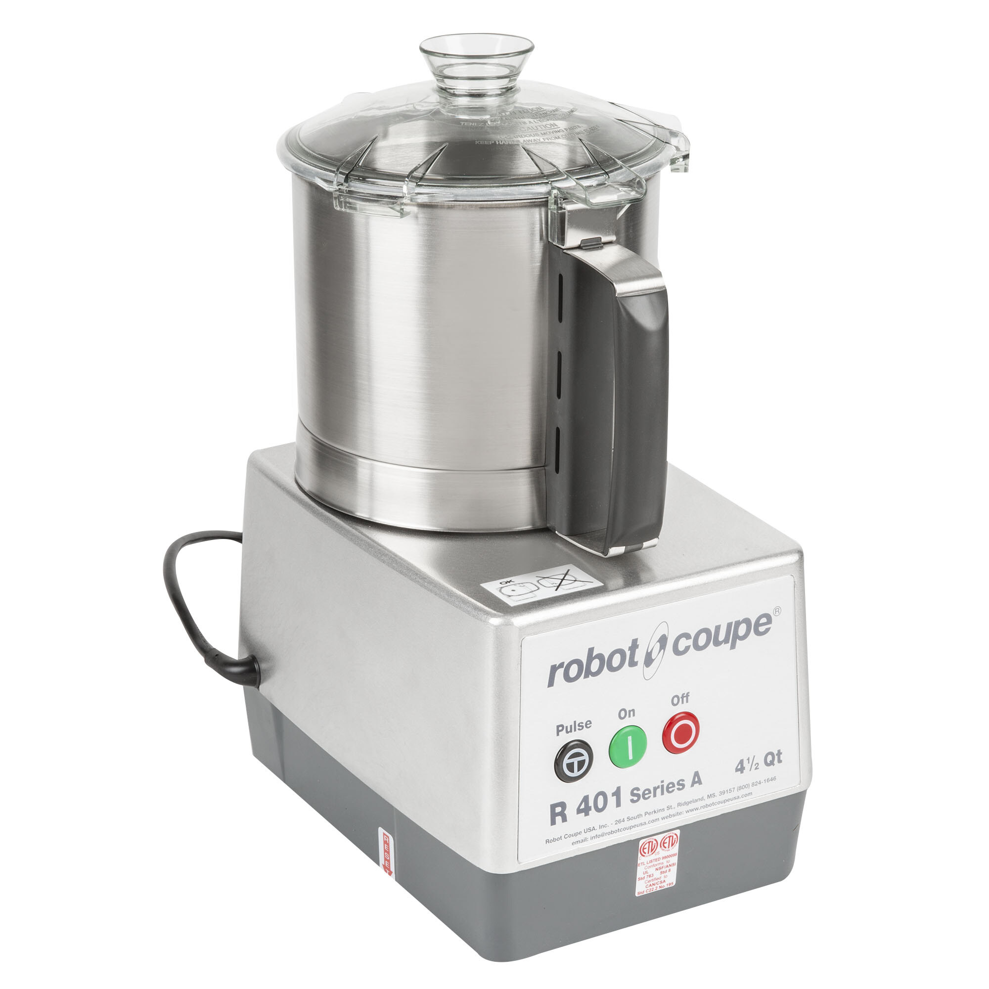 Robot Coupe R401 Combination Food Processor w/ 4.5 Qt. Bowl
