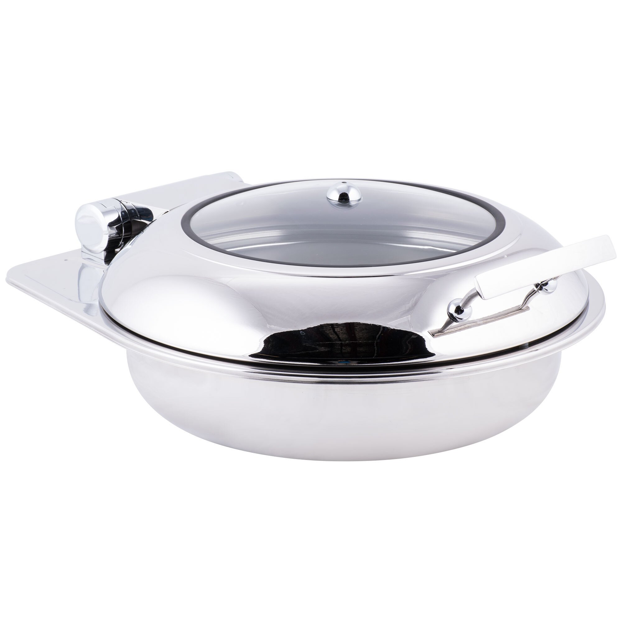Tablecraft CW40165 4 Qt. Round Stainless Steel Induction Chafer with ...