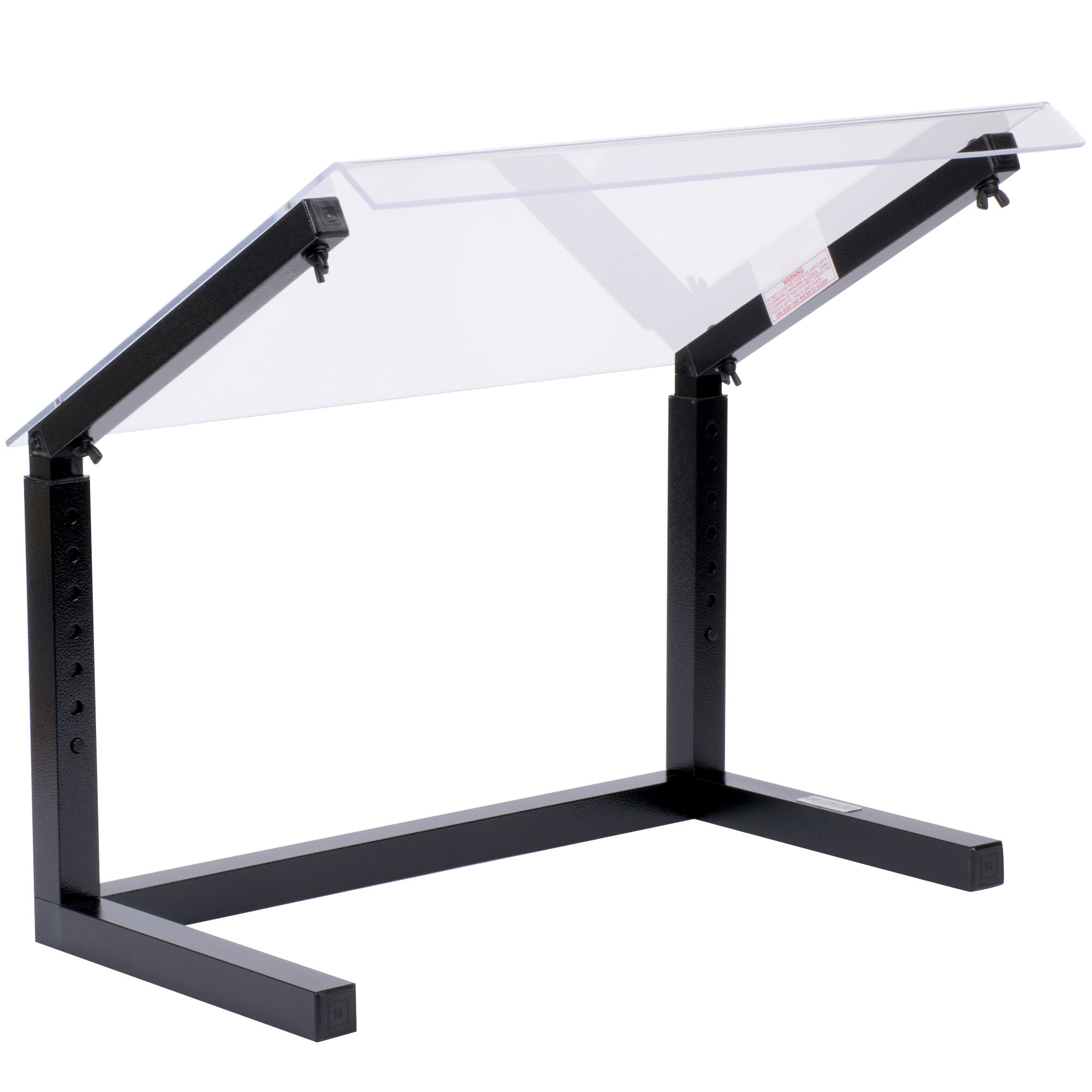 Carlisle 922403 24 1/4" x 12 1/2" Black Adjustable Single Sneeze Guard