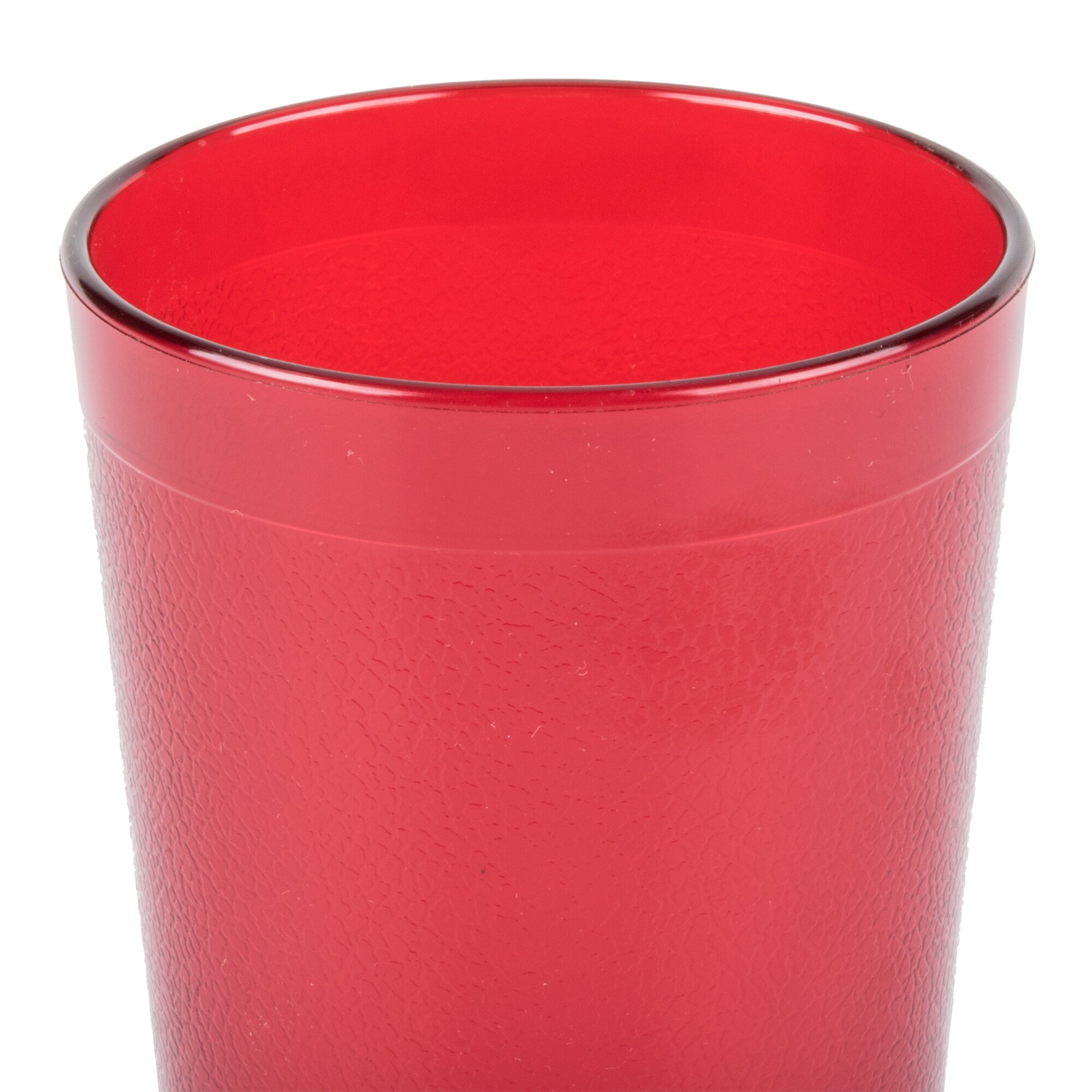 Carlisle 521210 Stackable 12 oz. Ruby SAN Plastic Tumbler - 72/Case
