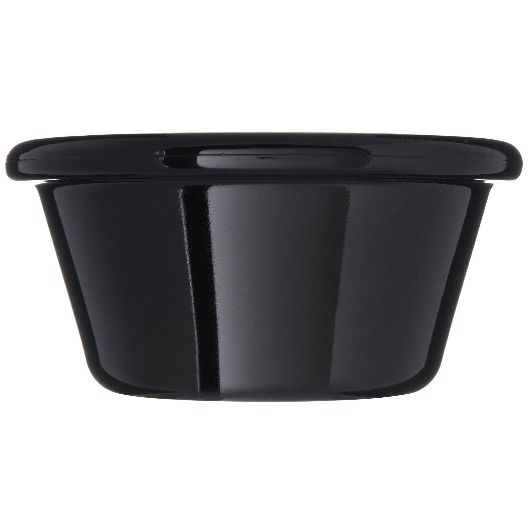 Carlisle 4312303 Black 3 oz. Smooth Plastic Ramekin - 48/Case