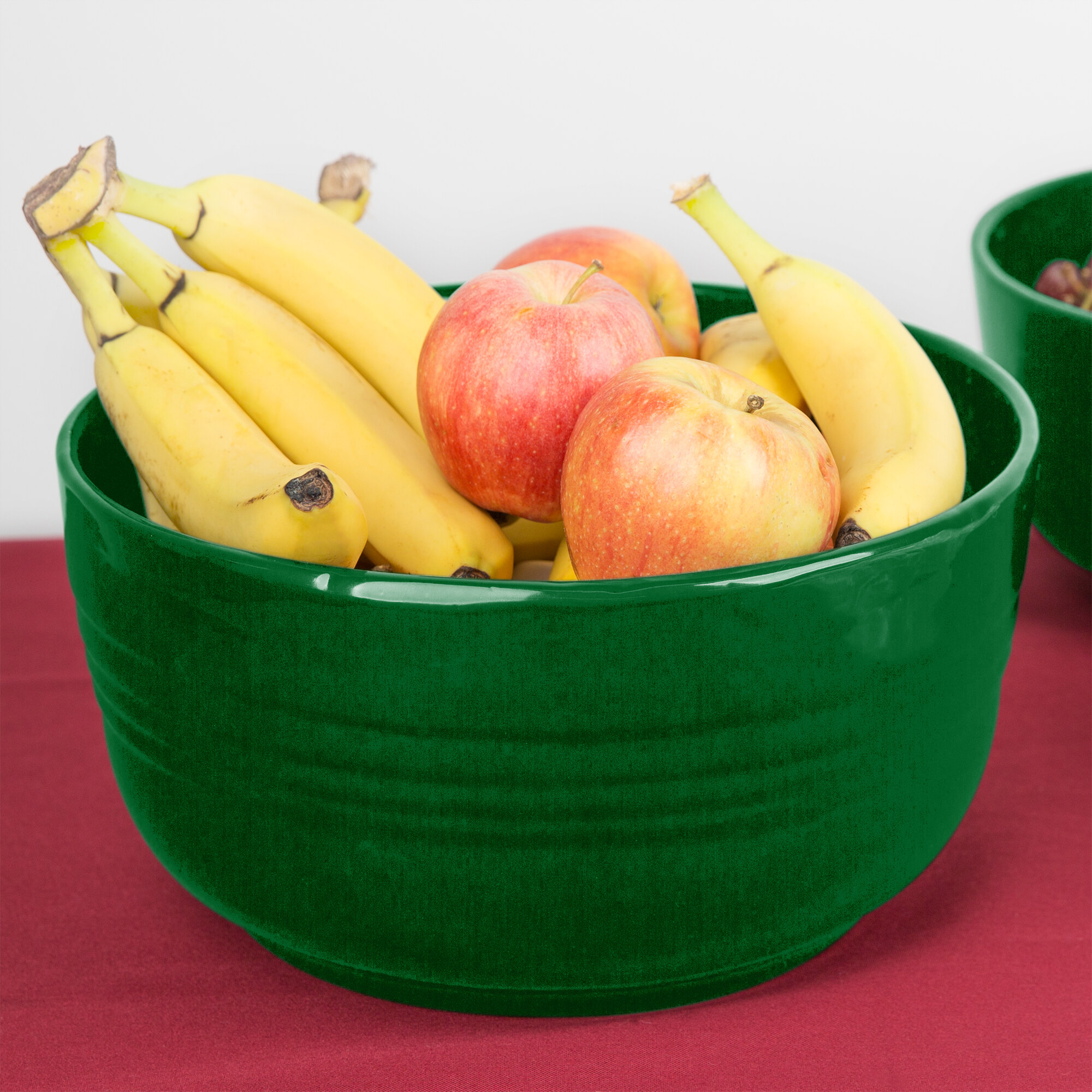 Tablecraft CW3180GN 6.75 Qt. Green Cast Aluminum Fruit Bowl