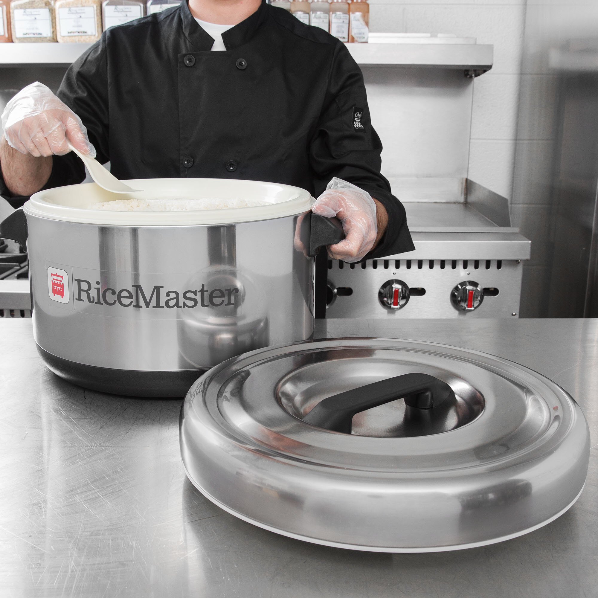 Town 56912S 64 Cup Sushi Rice Container with Stainless Steel Finish