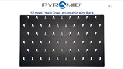 Pyramid 57 Hook Wall / Door Mountable Key Rack Video | WebstaurantStore