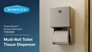 Bobrick B-2888 ClassicSeries Surface-Mounted Tissue Dispenser Video ...