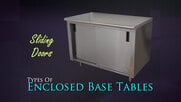 Advance/Tabco Enclosed Base Tables Video | WebstaurantStore