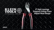 Klein Tools - 8" High Leverage Diagonal Cutting Pliers with Angled Head ...
