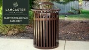 Lancaster Table & Seating Outdoor Slatted Trash Can Assembly Video ...