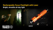 Klein Tools Rechargeable Focus Flashlight with Laser (56040) Overview ...