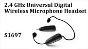 AmpliVox S1697 2.4 GHz Universal Digital Wireless Microphone Headset ...