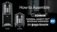 Zojirushi Thermal Gravity Pot Beverage Dispenser SY-BA60/60N Assemble ...