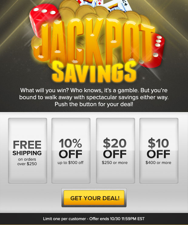 Jackpot Savings! Here's Your Chance To Win Some Great Deals!